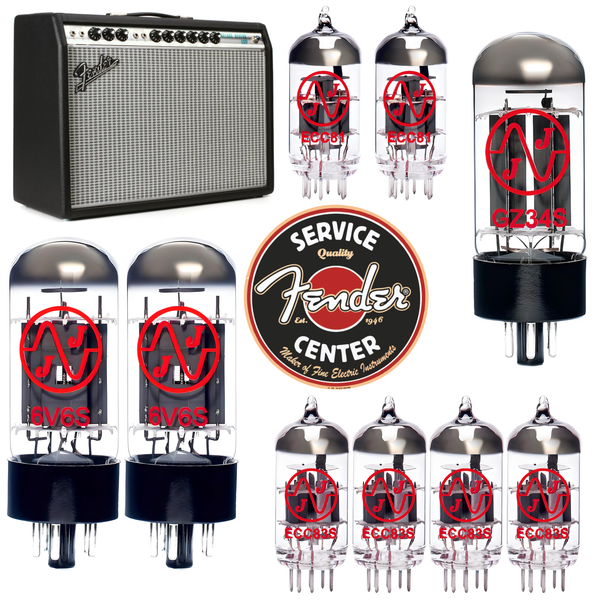 Fender '68 Custom Deluxe Reverb Tube Set | JJ ECC83, ECC81, Matched an ...