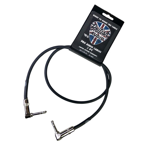 British Audio Pro Performance Right to Right TRS Stereo Patch and Expr