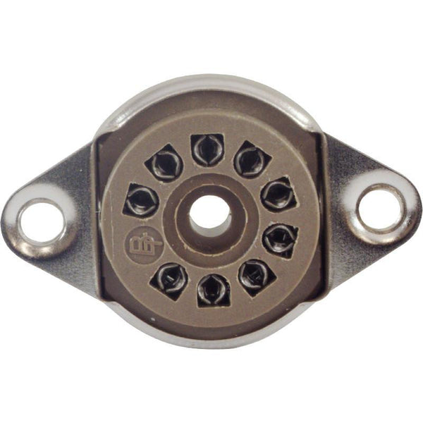 Tube Socket 9-pin bottom mount with solder lugs – British Audio