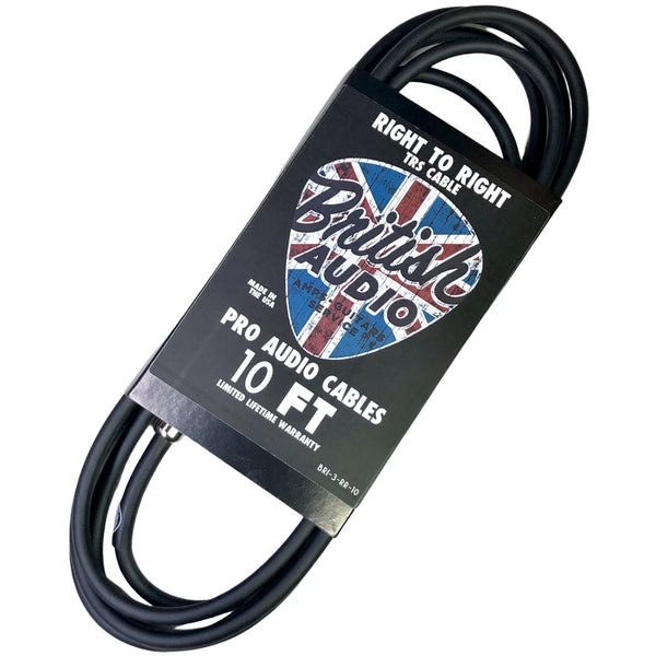 British Audio Pro Performance Right to Right TRS Stereo Patch and Expr