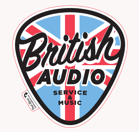 British Audio Union Jack Sticker 4"
